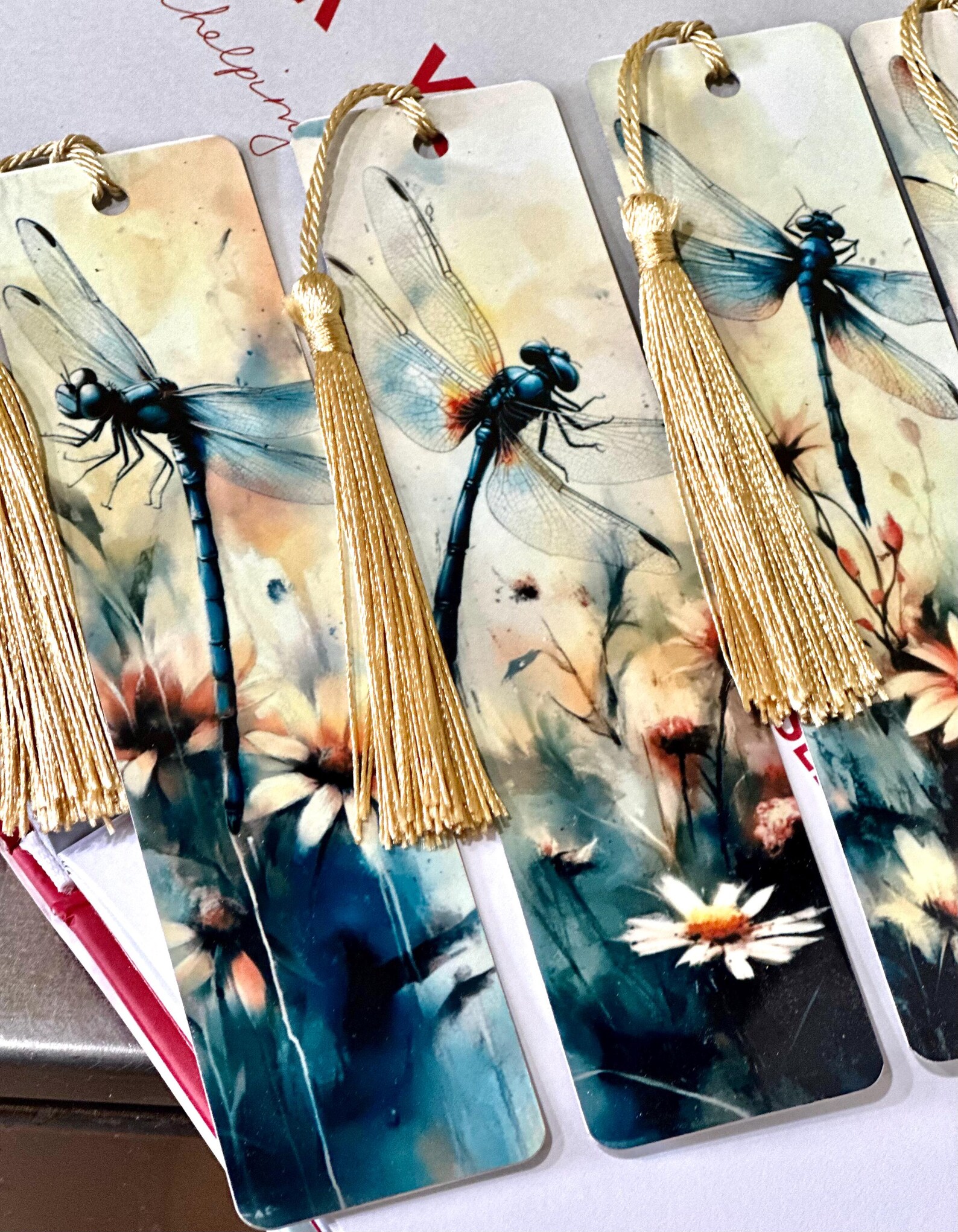 Dragonfly Bookmark, Dragonfly Decor,dragonfly Gift,nature Bookmark,book ...