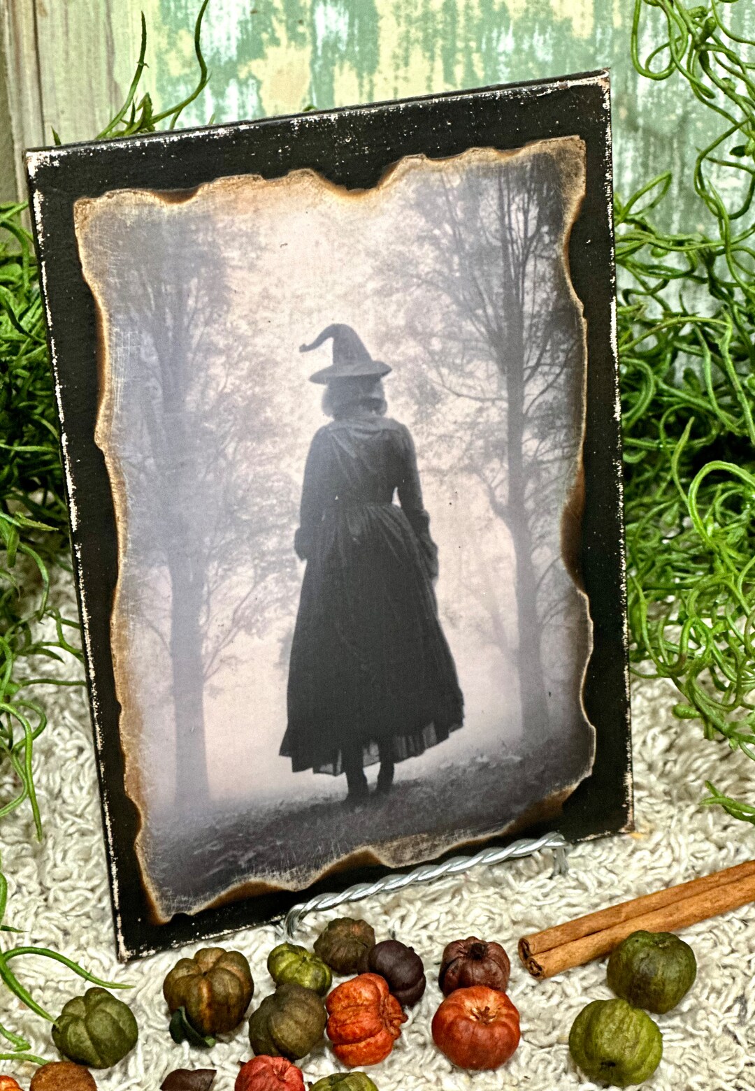 Rustic Witch Sign,rustic Halloween Sign,grunge Witch,scary Witch,spooky ...