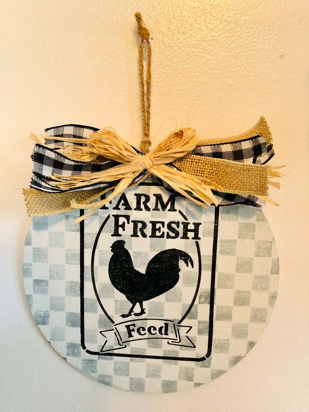 Chicken Sign farm Fresh Feed Sign Chicken Wall Decor - Etsy
