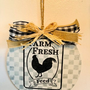 Chicken Sign farm Fresh Feed Sign Chicken Wall Decor - Etsy