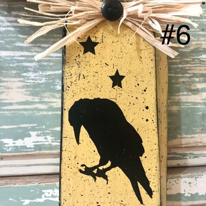 Primitive Crow Sign,primitive Black Crow/raven,rustic Raven,tiered Tray ...