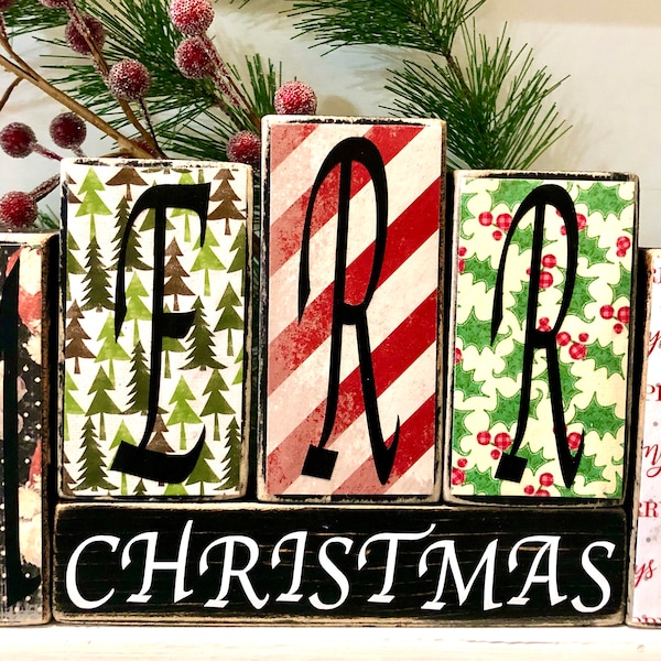 Christmas Blocks - Etsy