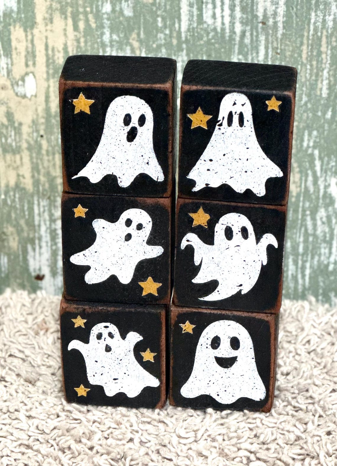 Rustic Ghost,halloween Ghost Set of 6,halloweentiered Tray,ghost Tiered ...