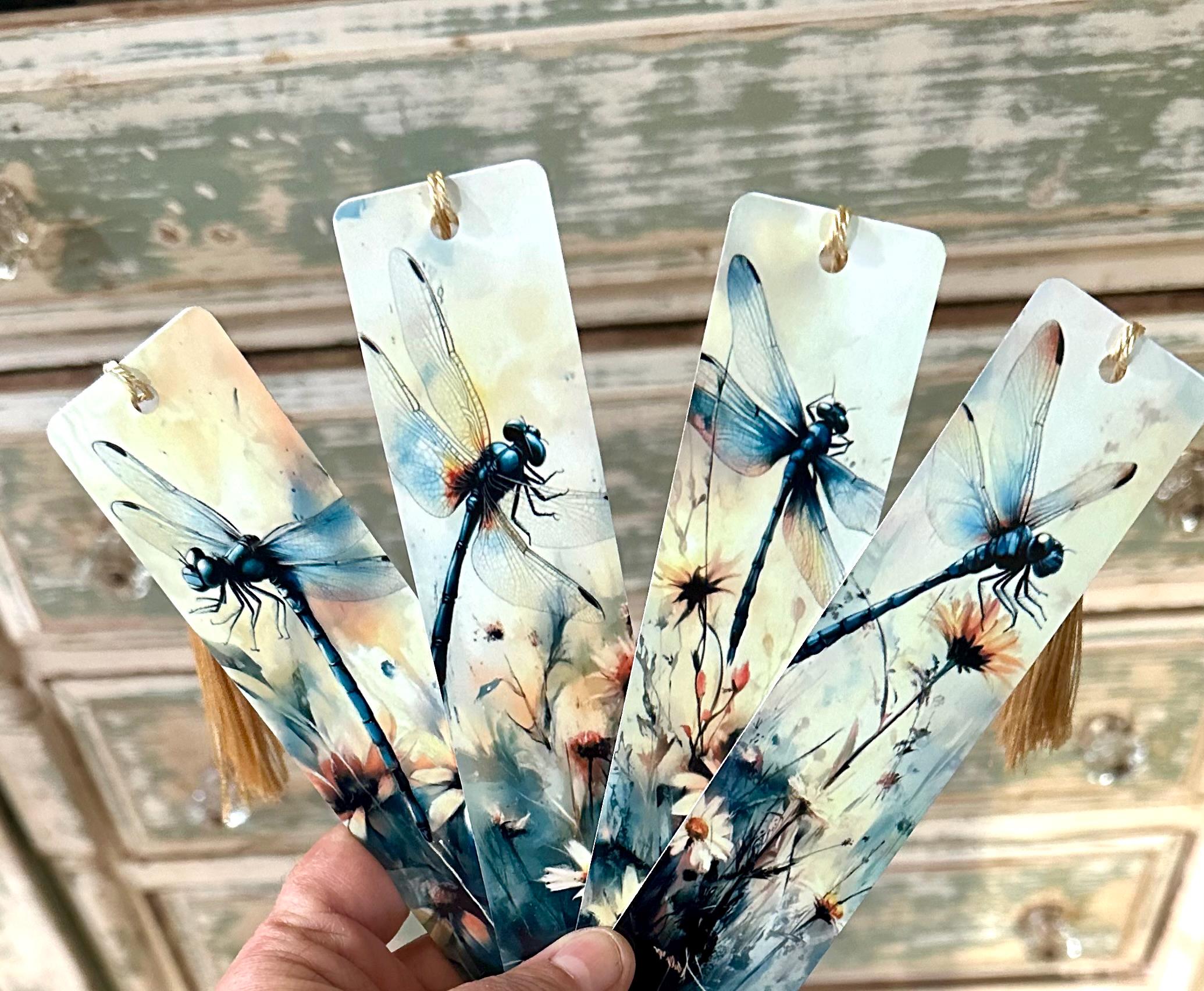 Dragonfly Bookmark, Dragonfly Decor,dragonfly Gift,nature Bookmark,book ...