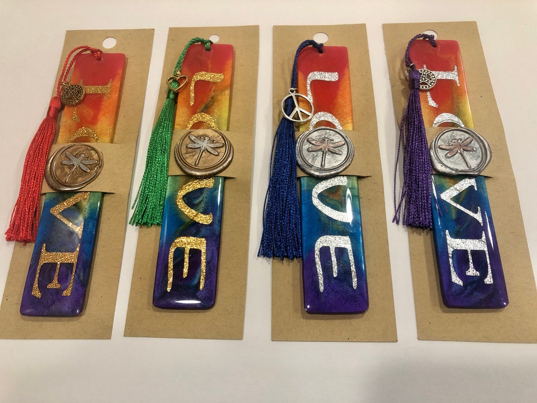 Rainbow Bookmark,resin Bookmark Rainbow,love Bookmark,book Accessories ...