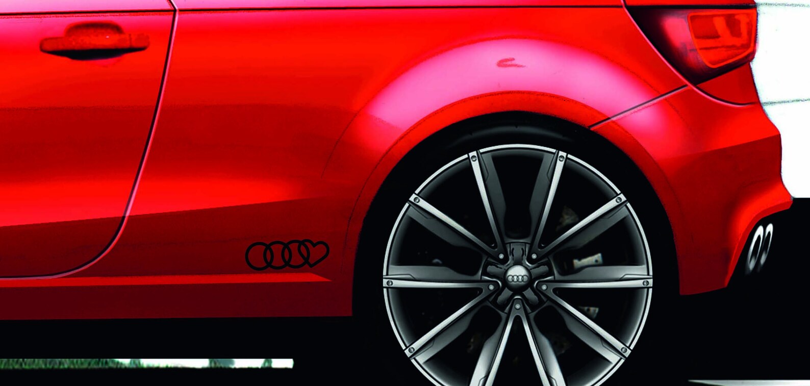 2x Audi Heart Audi Rings Exterior Lettering Logo | Etsy