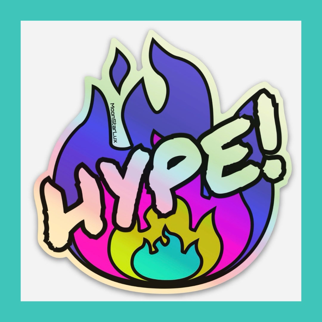 Hype Holographic Sticker - Etsy