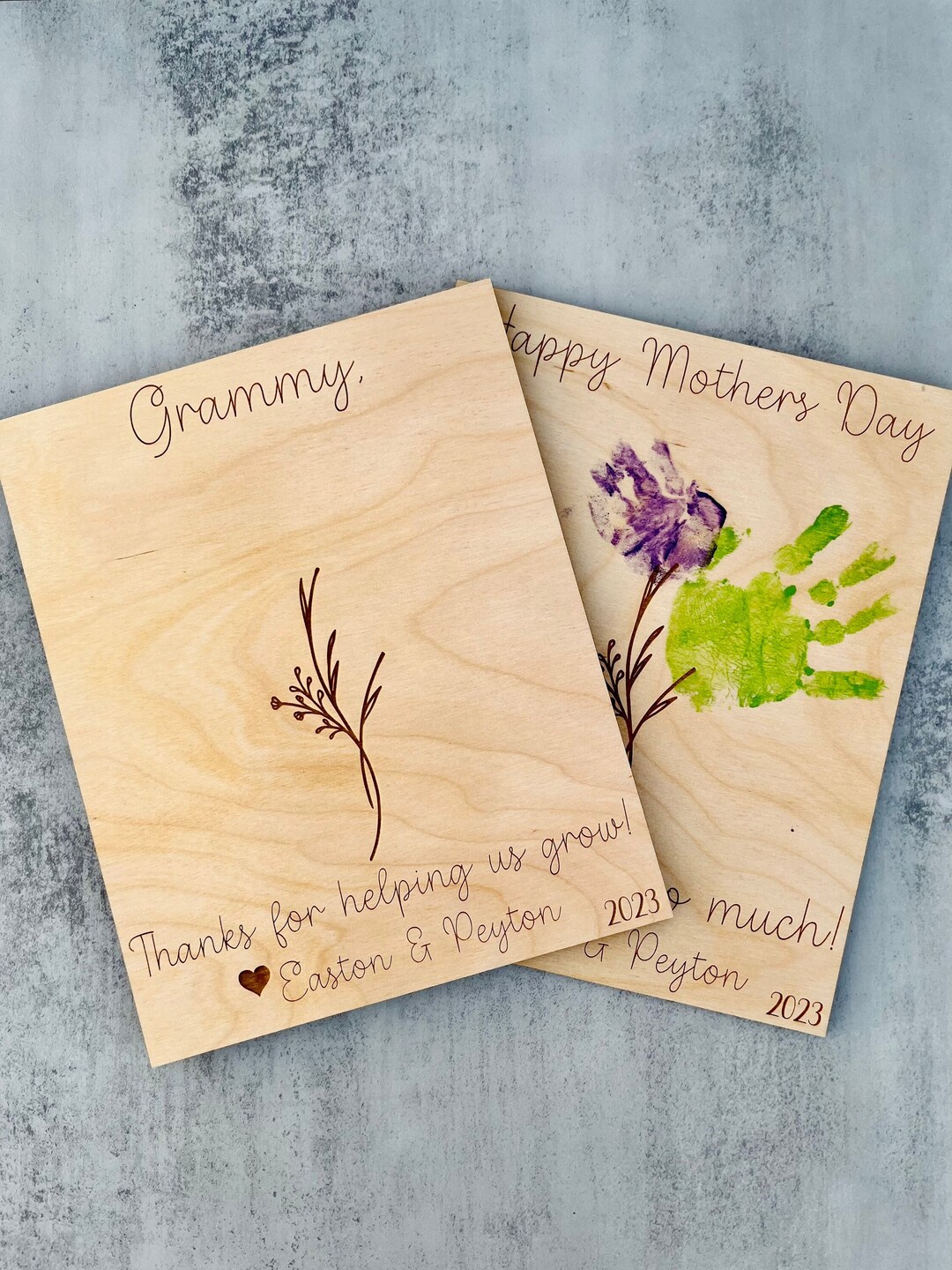 Mothers Day Handprint Art, Handprint Flower Bouquet, Sentimental Gift ...