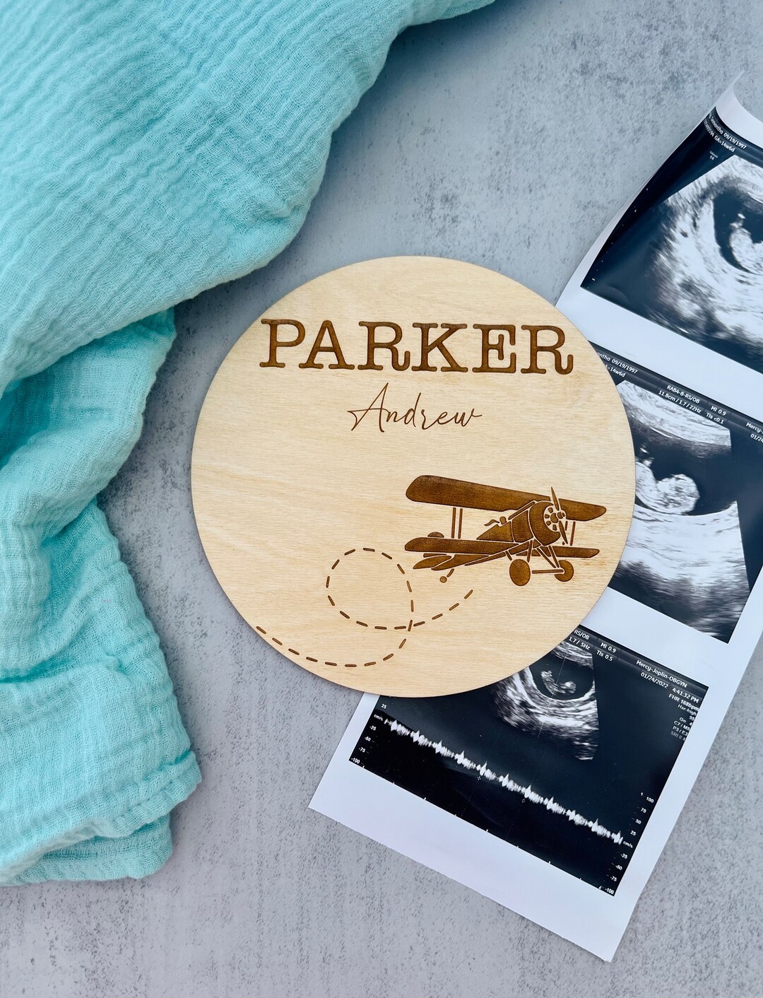 Airplane Baby Name Announcement, Plane Baby Name Sign for Hospital ...