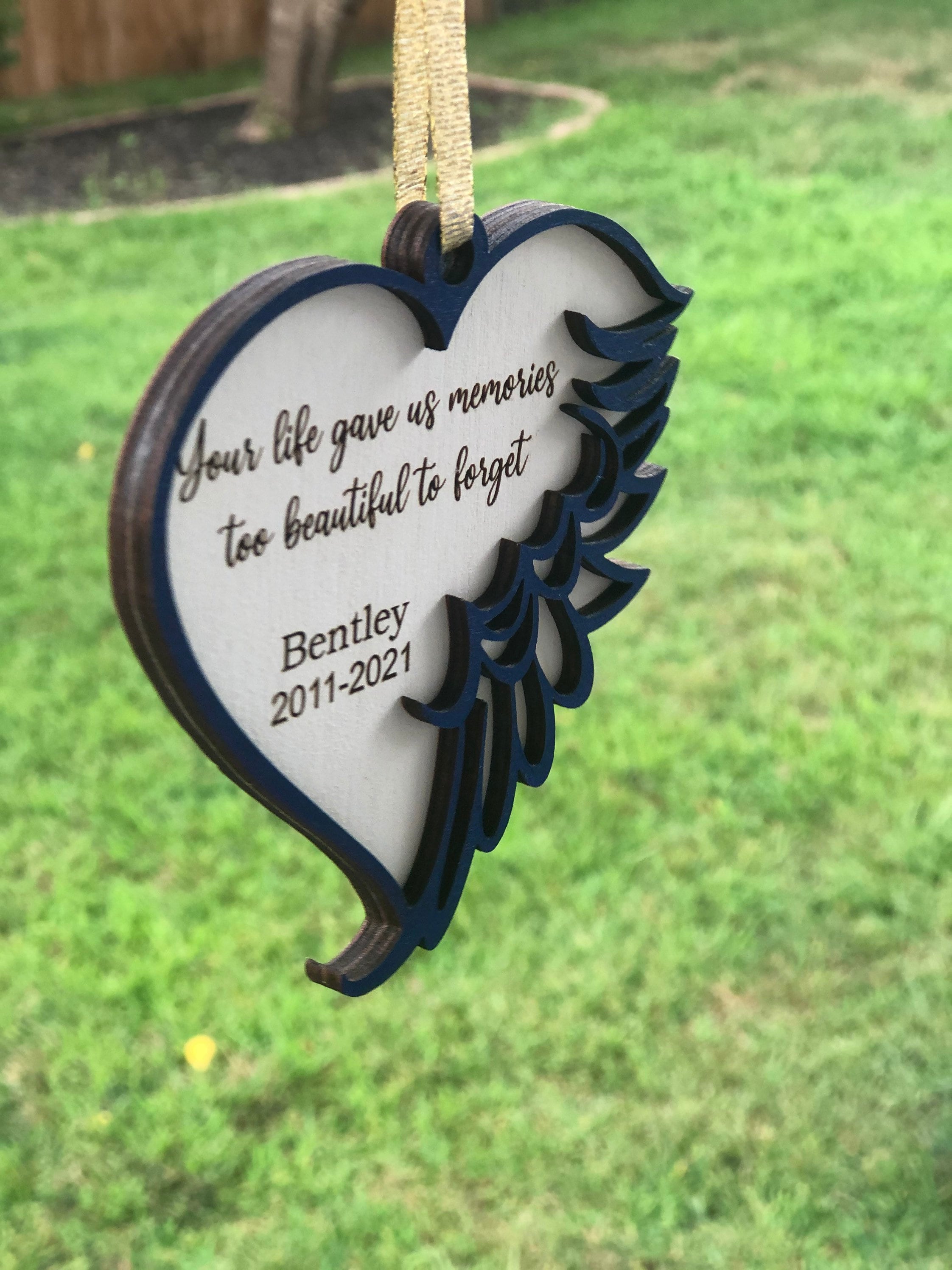 Memorial Christmas Ornament, Memorial Ornament Personalized, in Loving ...