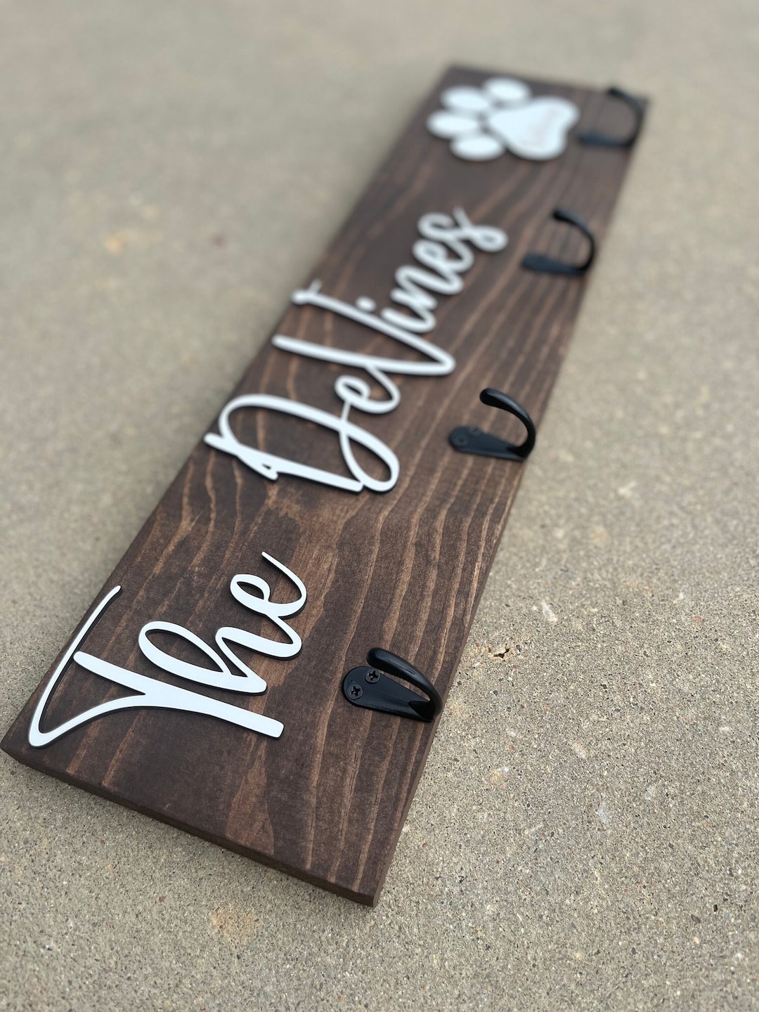 His Hers Key Holder, Dog Leash Holder Personalized, Dog Leash Holder ...