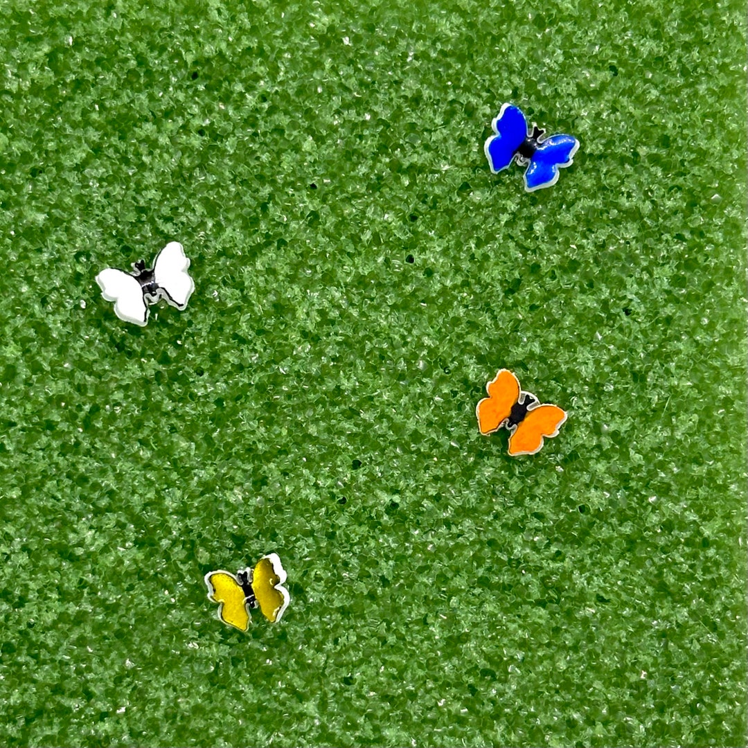 Butterfly Pins Filler Pins Miniature Handmade UV Resin Petals Shiny ...