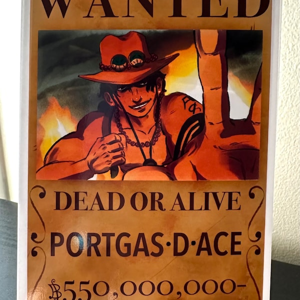 One Piece Ace Poster - Etsy
