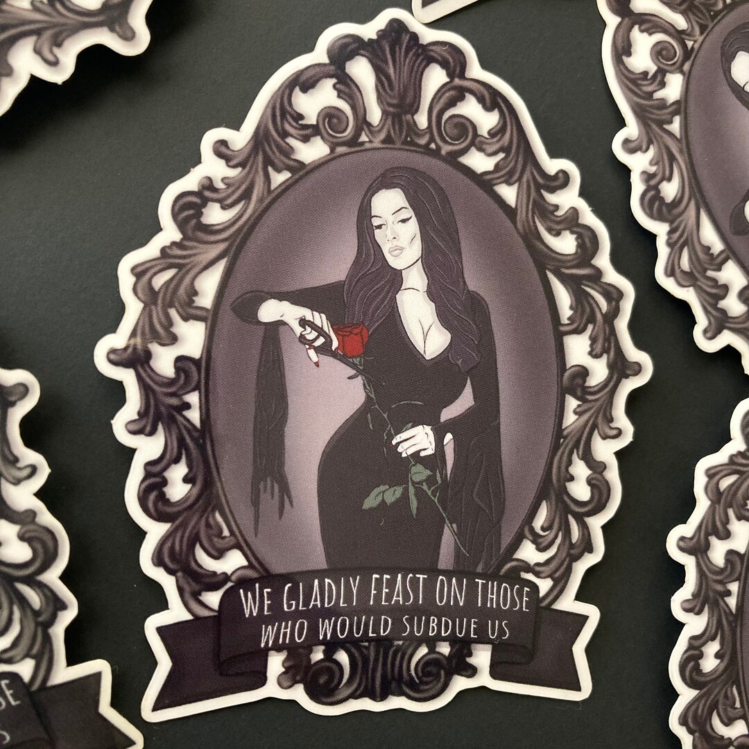 Morticia Addams Sticker, Addams Family Sticker, Halloween Movies ...