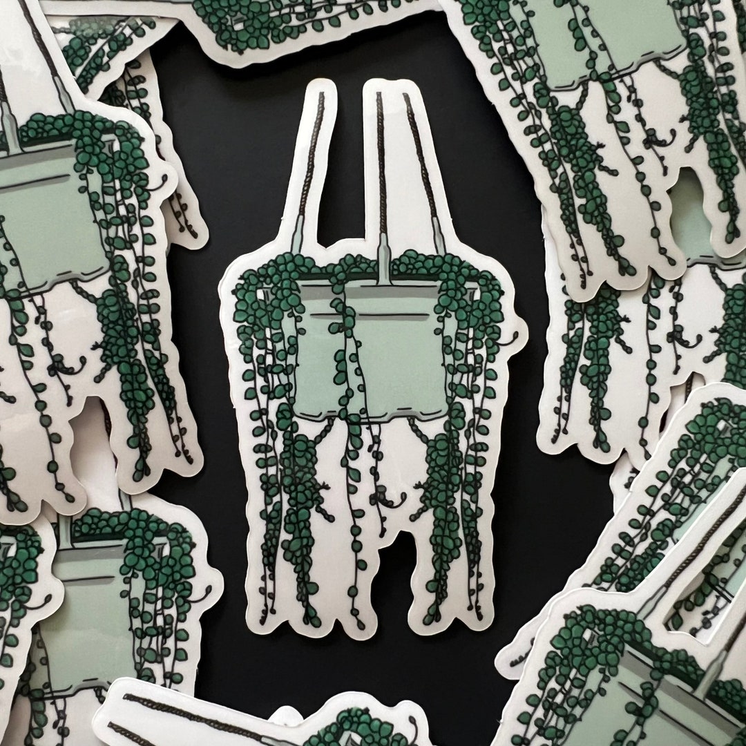 Hanging Plant Sticker, Plant Sticker, Plant Mom, String of Pearls ...