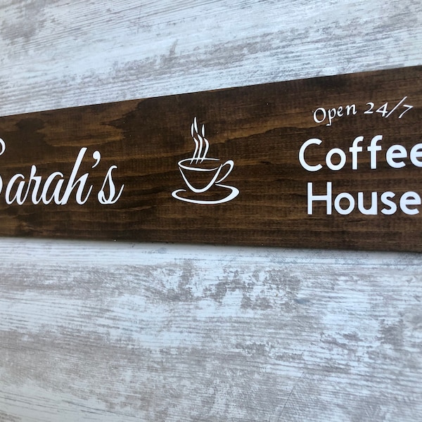 Wooden Coffee Sign - Etsy