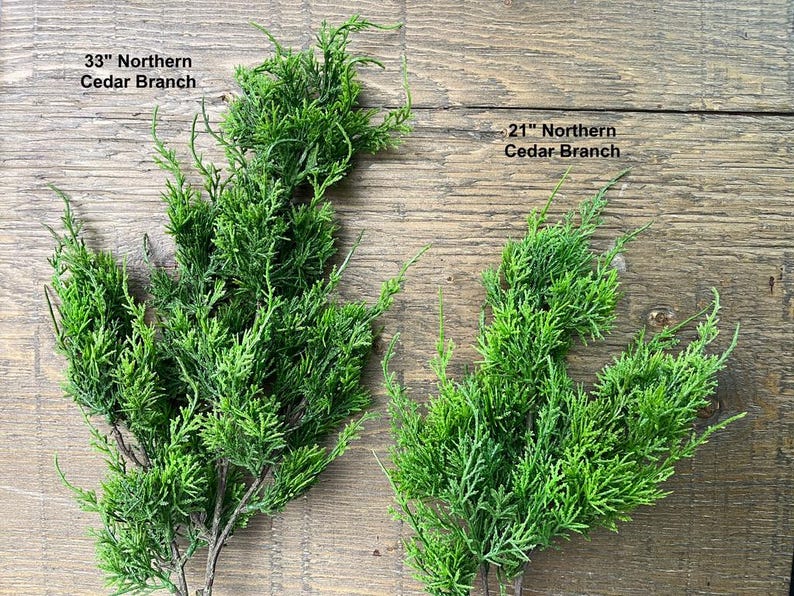 33" Northern Cedar Branch: Holiday Floral Arrangement Stem - Etsy Canada