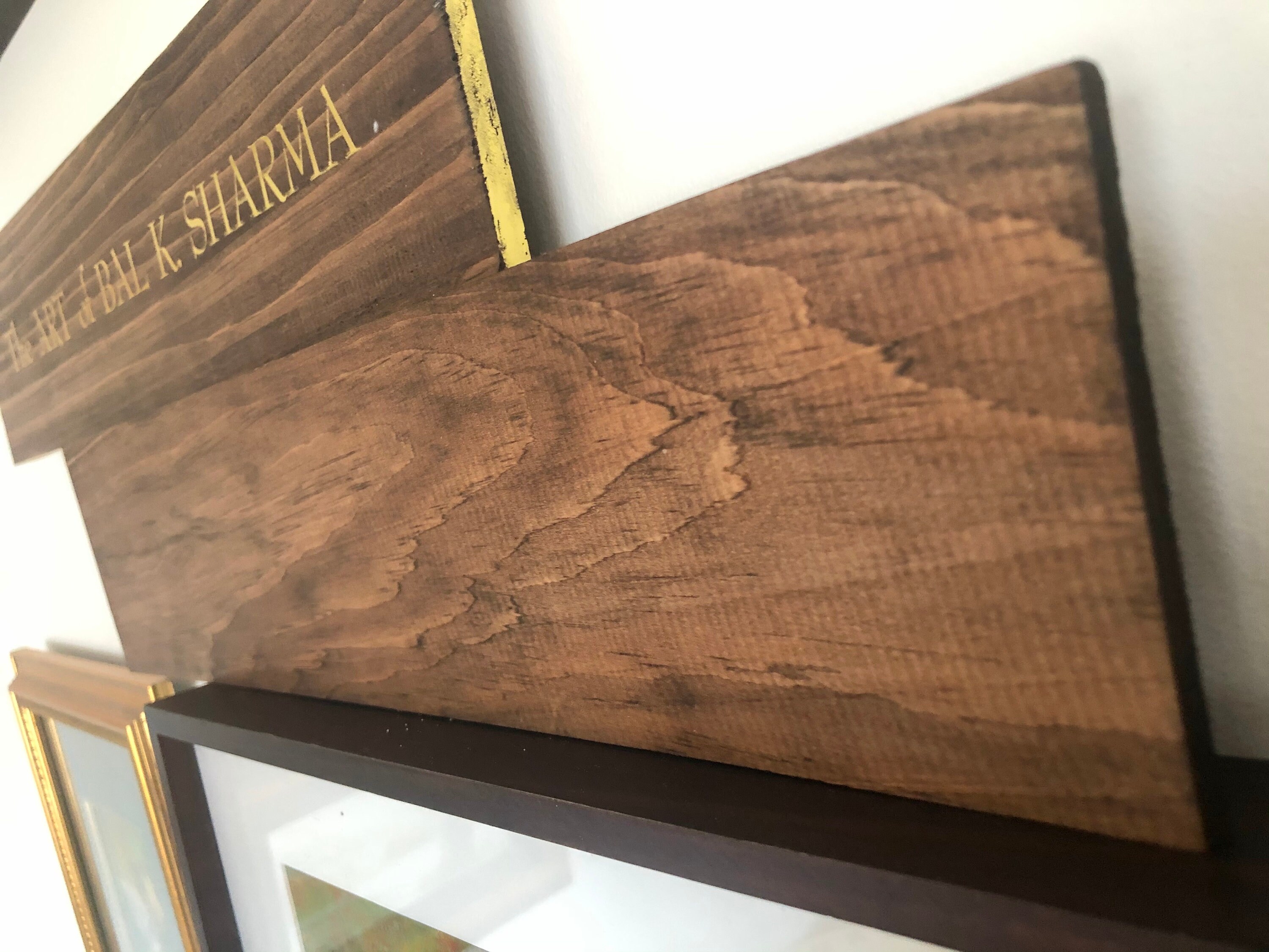 Customized Wooden Sign Plate with Foil Stamped Letters | Etsy