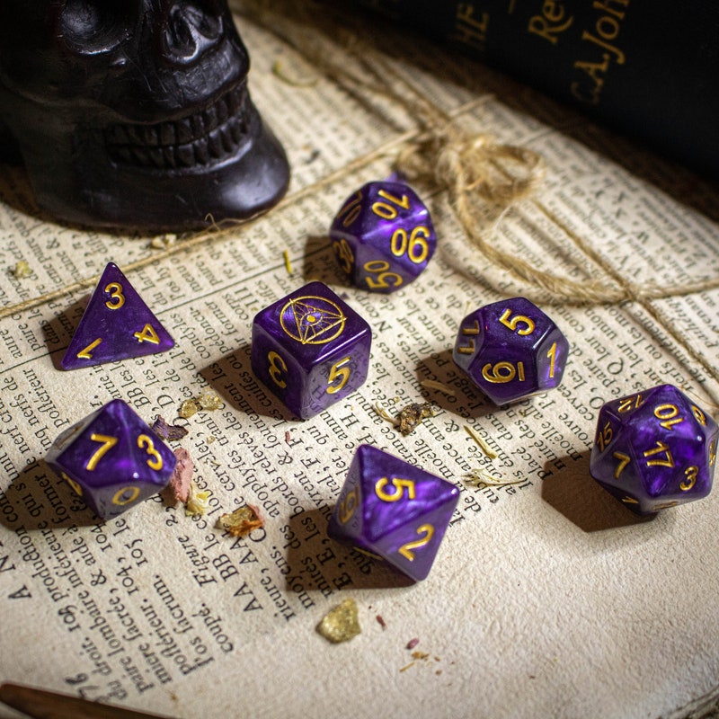 Purple Dice Set - Etsy