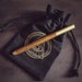 Runic Pen Engraved Mahogany and Brass Black Gel Ink Ideal Gift for D&D ...