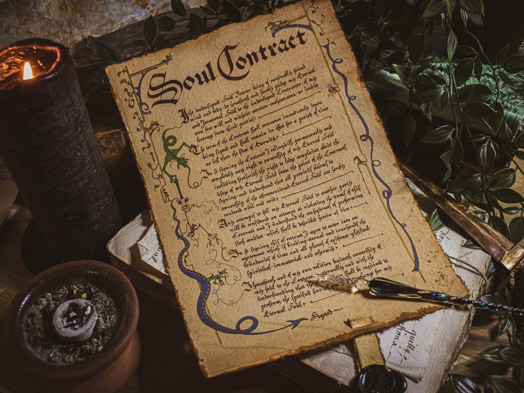 Soul Contract - Ideal Gift for D&D and Tabletop Rpgs - Etsy