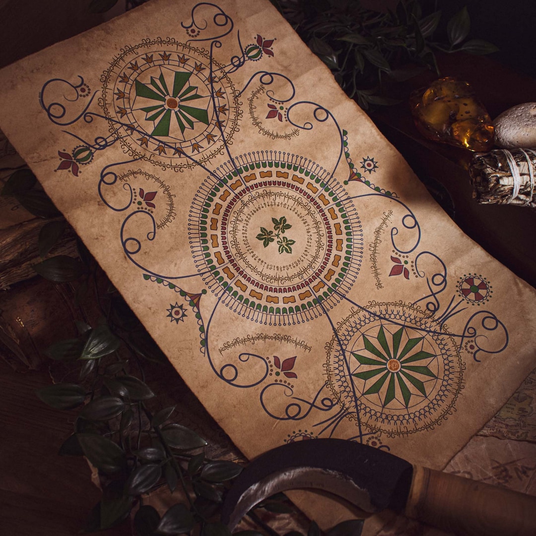 Druid Grove Scroll: Fantasy Art Prop for D&D, Tabletop RPG - Etsy