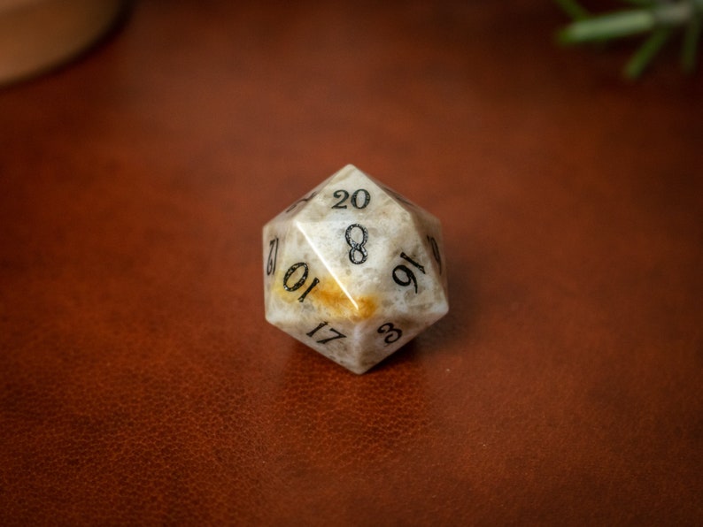Hydra's Teeth - Fossilized Coral - Precious Gemstone Dice Set for D&D ...