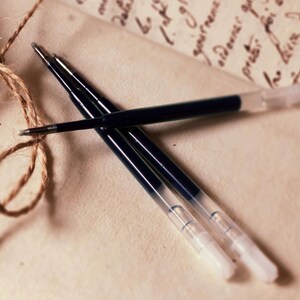 Runic Pen - Engraved Mahogany and Brass - Gel Ink - Ideal Gift for D&D ...