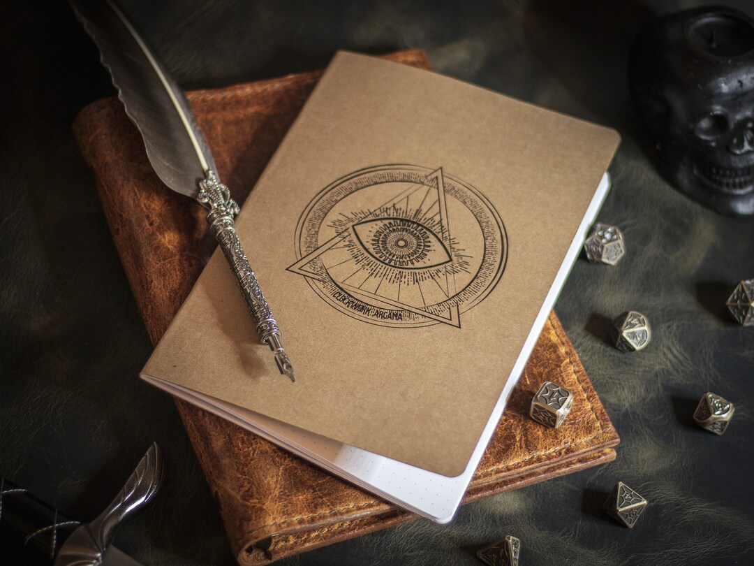 Adventurer's Notebook - A5 Kraft Dotted Paper - Optional Leather ...