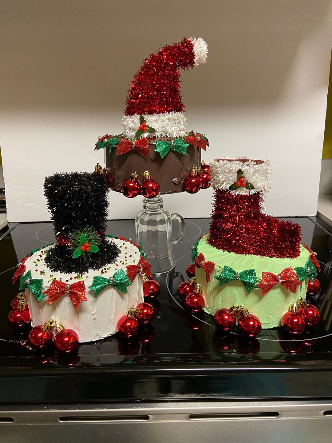 6” Faux Christmas Cakes - Etsy