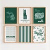 Pink Michigan State Digital Prints - Stripes and Pennant - SET OF 3 - Etsy