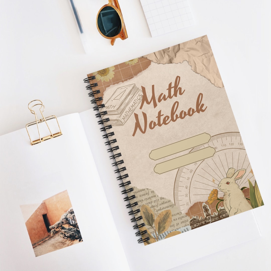Cuaderno de matemáticas en espiral Línea reglada - Etsy España