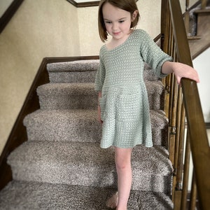 Peony Peplum Dress, Child Size, Crochet Pattern - Etsy