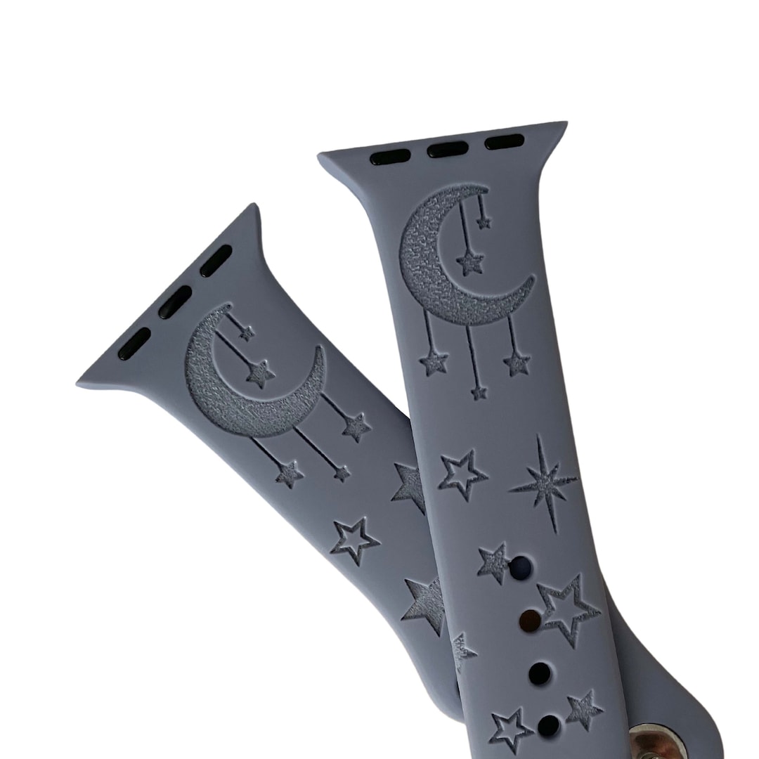 Moon and Stars, Celestial, Boho, Planets Engraved Apple Watch Band for ...