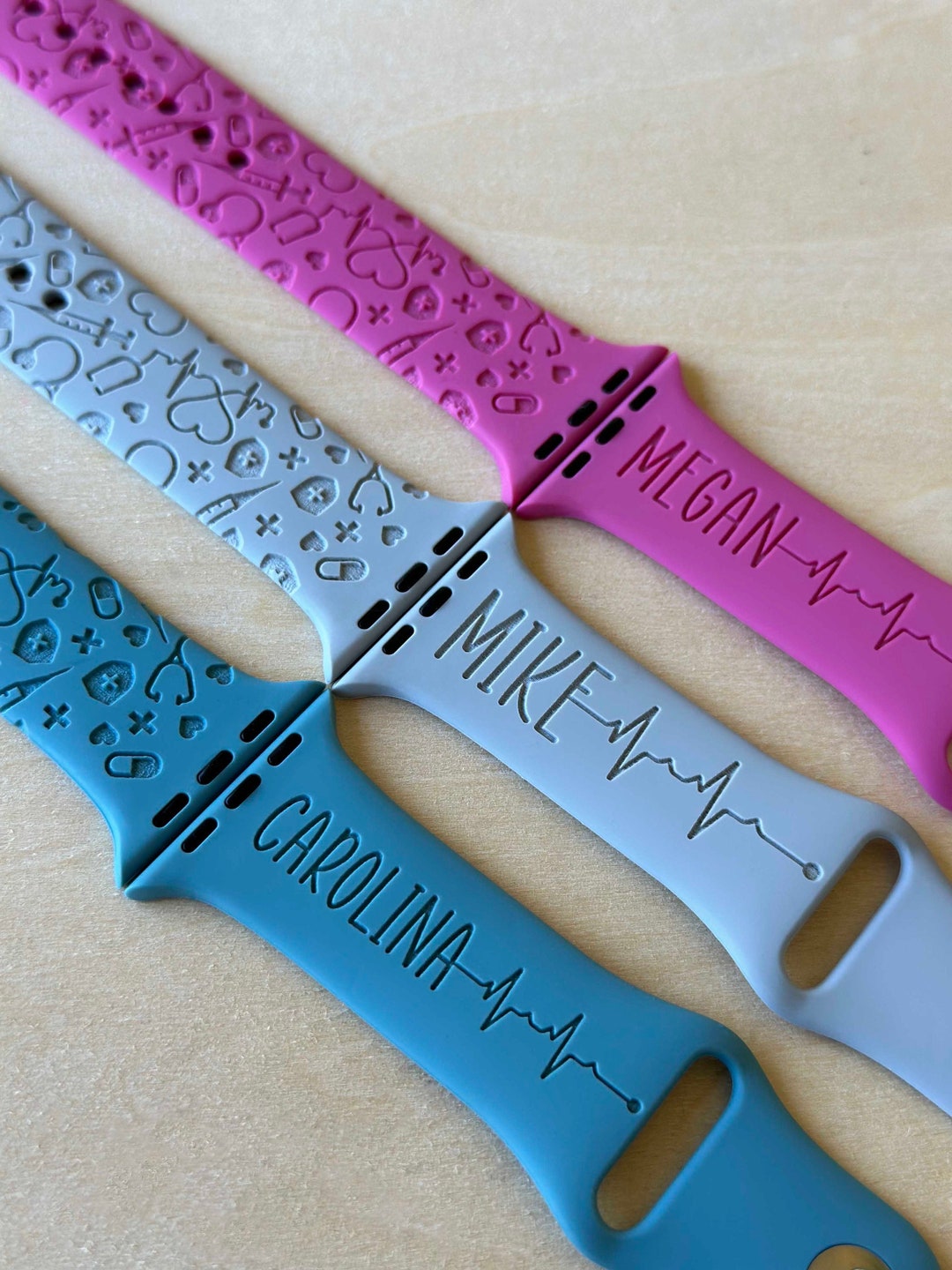 Custom Nurse Engraved Apple Watch Band, Nurse, Doctor, Healthcare Gift ...