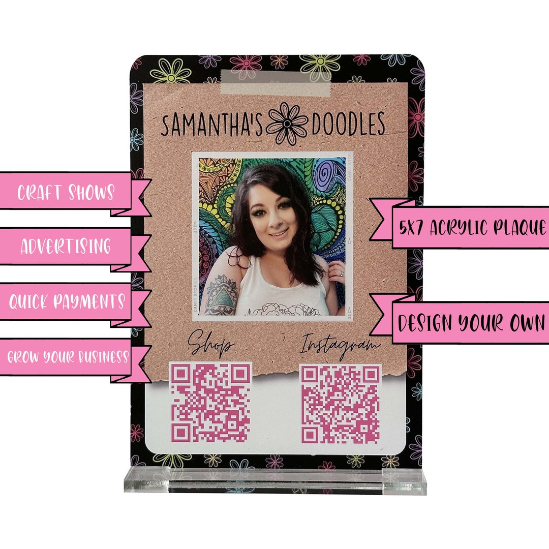 5x7'' Custom Acrylic Plaque, Design You Own Custom, Multi QR Code ...
