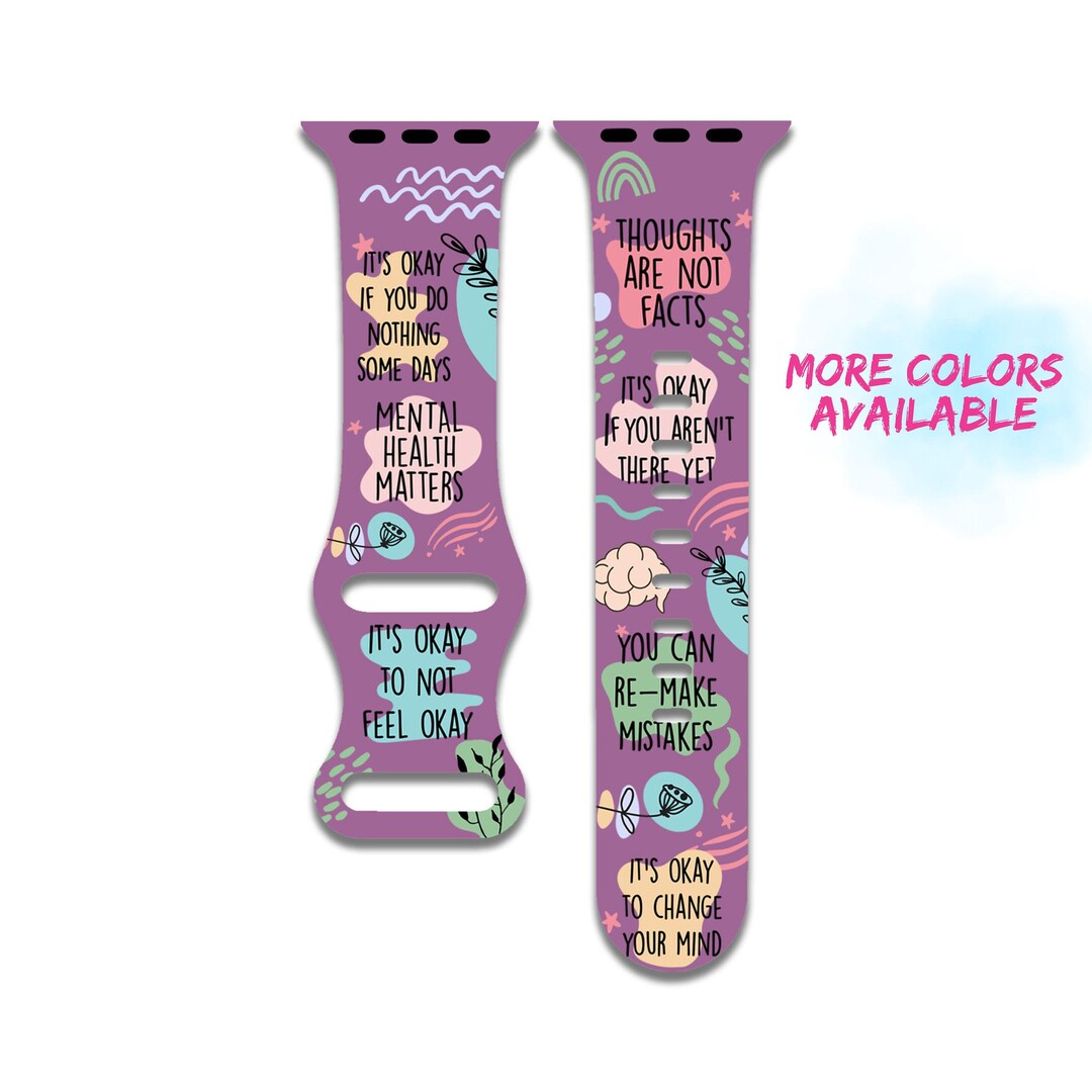 Mental Health Awareness, Positive Affirmations Apple Watch Band for ...
