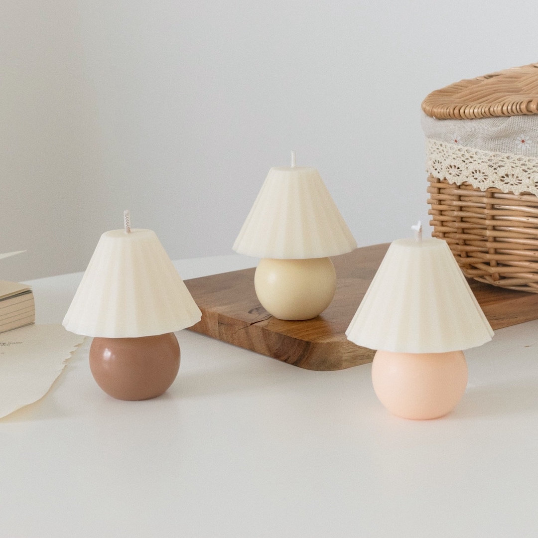 Neutral Vintage Lamp Candles / Decorative Candles / Candle Gift / Table ...