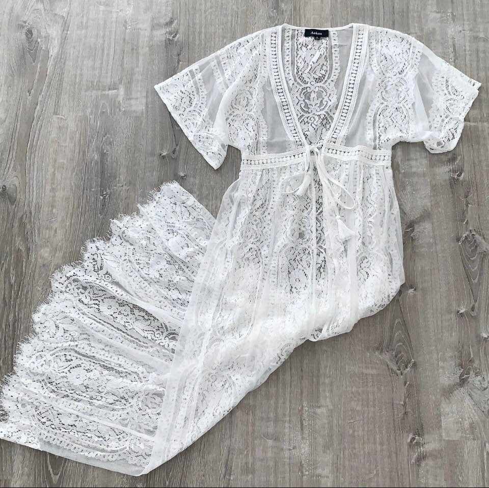 White lace Duster | Etsy