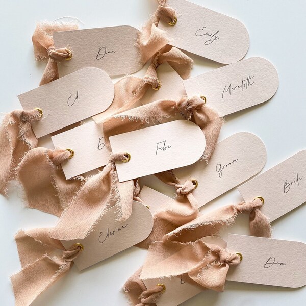 Ribbon Place Card - Etsy