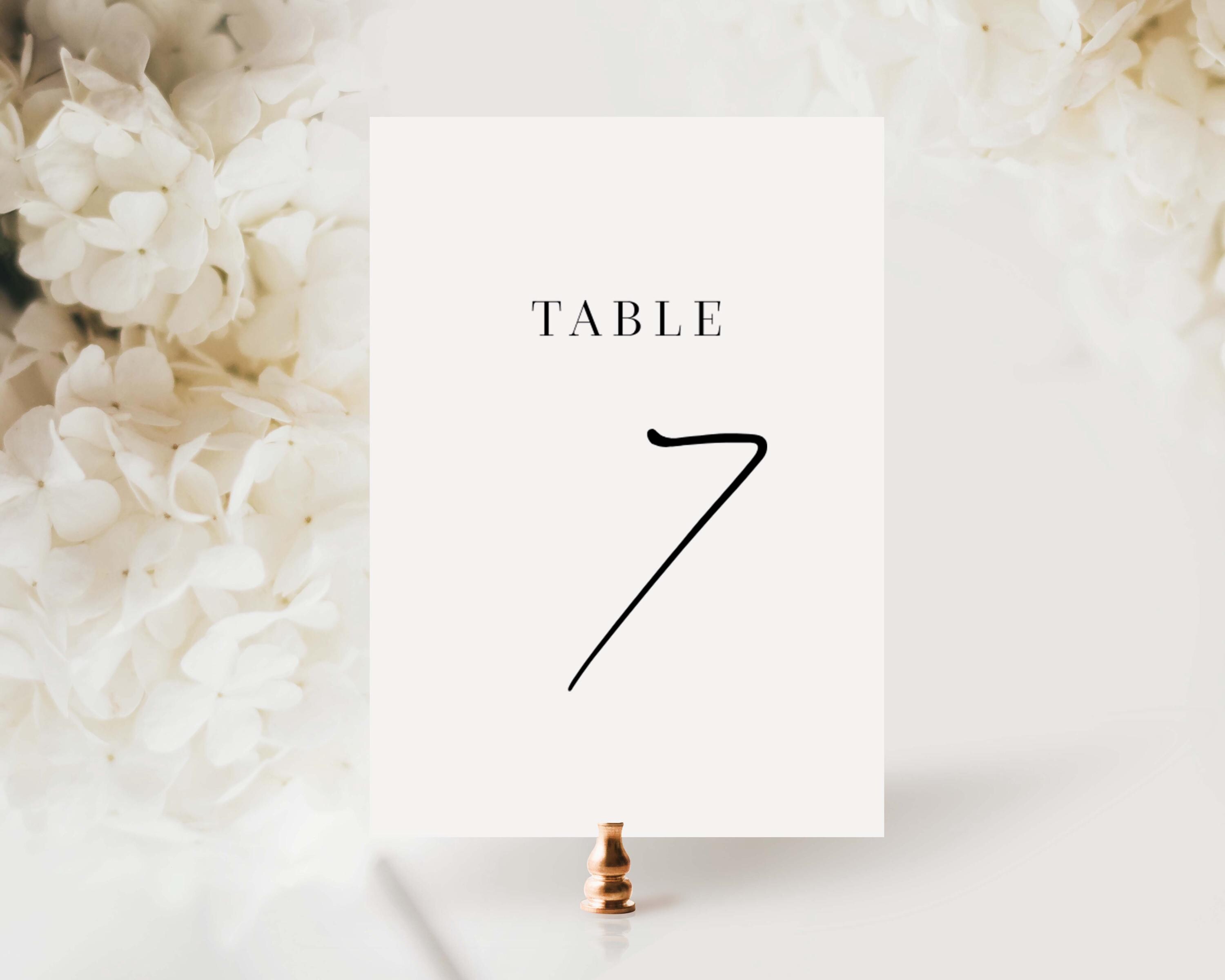 Table Numbers Template, Editable Table Numbers, Instant Download ...