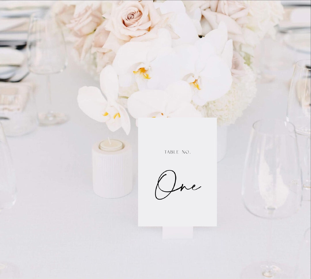 Table Numbers Template, Editable Table Numbers, Instant Download ...