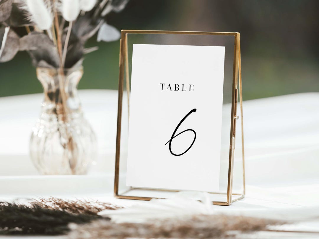 Table Numbers Template, Editable Table Numbers, Instant Download ...