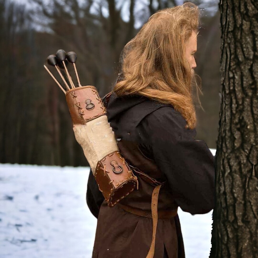 Medieval Vintage Archery Quiver, Leather Waist Belt Arrow Holder ...