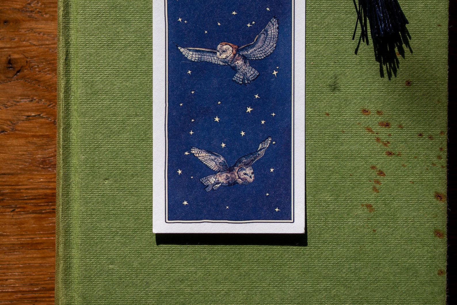 Owls at Midnight Watercolour Bookmark - Etsy