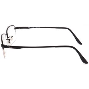 Ray-ban Men's Eyeglasses RB 6178 2509 Polished Black Half Rim Metal ...