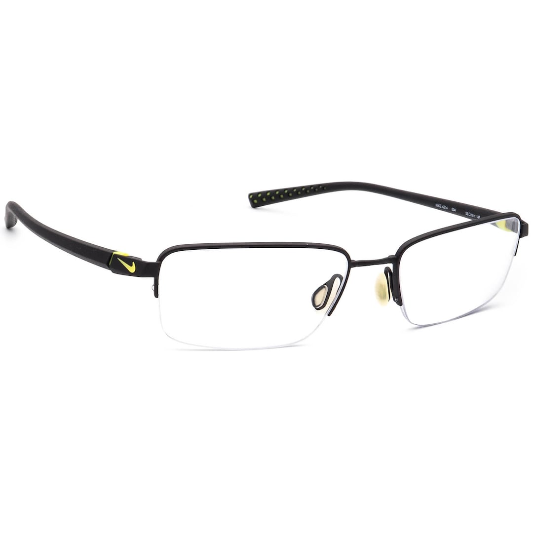 Nike Men's Eyeglasses 4214 004 Flexon Matte Black Half Rim Frame 53[]18 ...