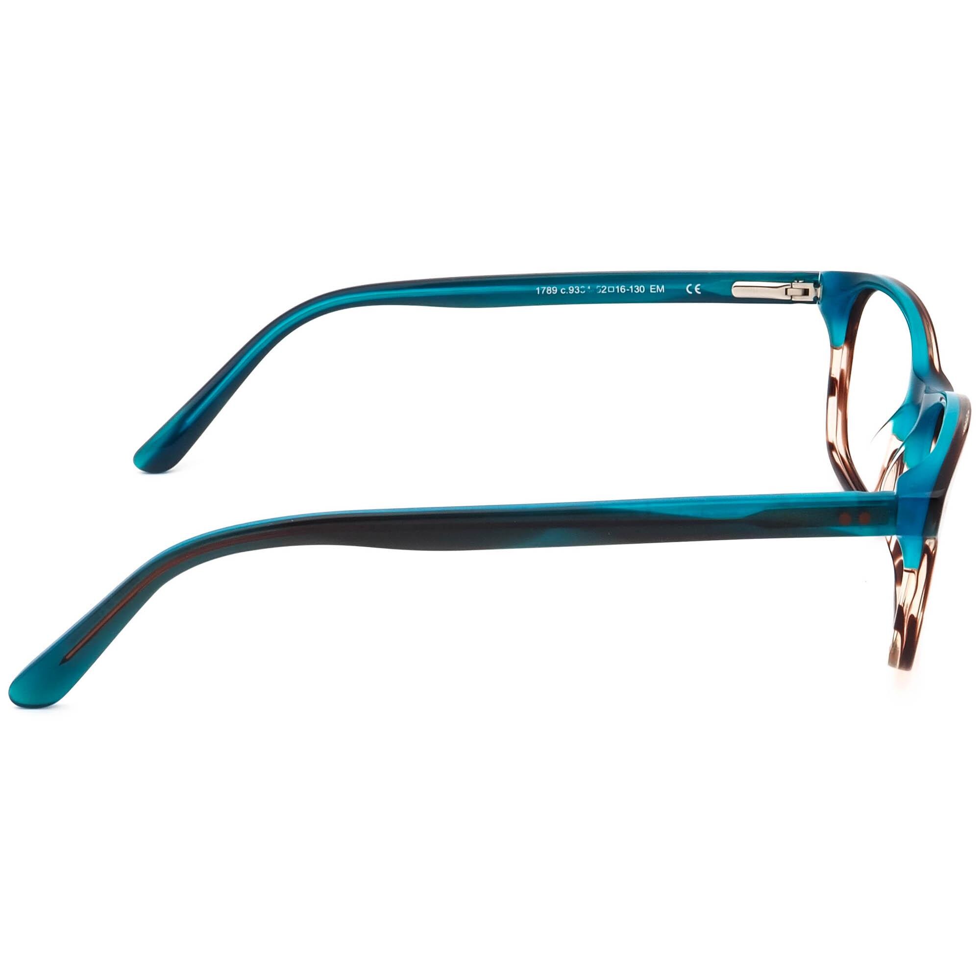 Prodesign Denmark Women's Eyeglasses 1789 C.9334 Petrol & Brown Square ...