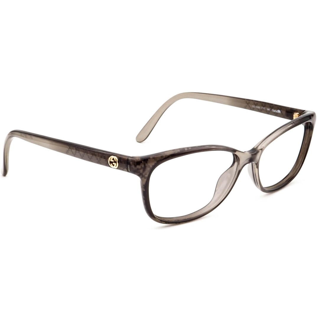 Gucci Women's Eyeglasses GG 3699 G2D Transparent Gray Frame Italy 54 ...