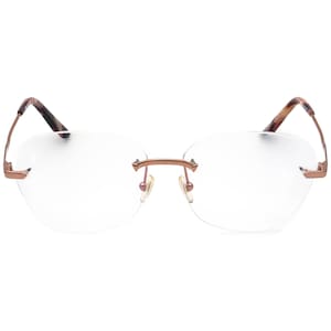 Tory Burch Women's Eyeglasses TY 1058 3254 Rose Gold Rimless Metal ...